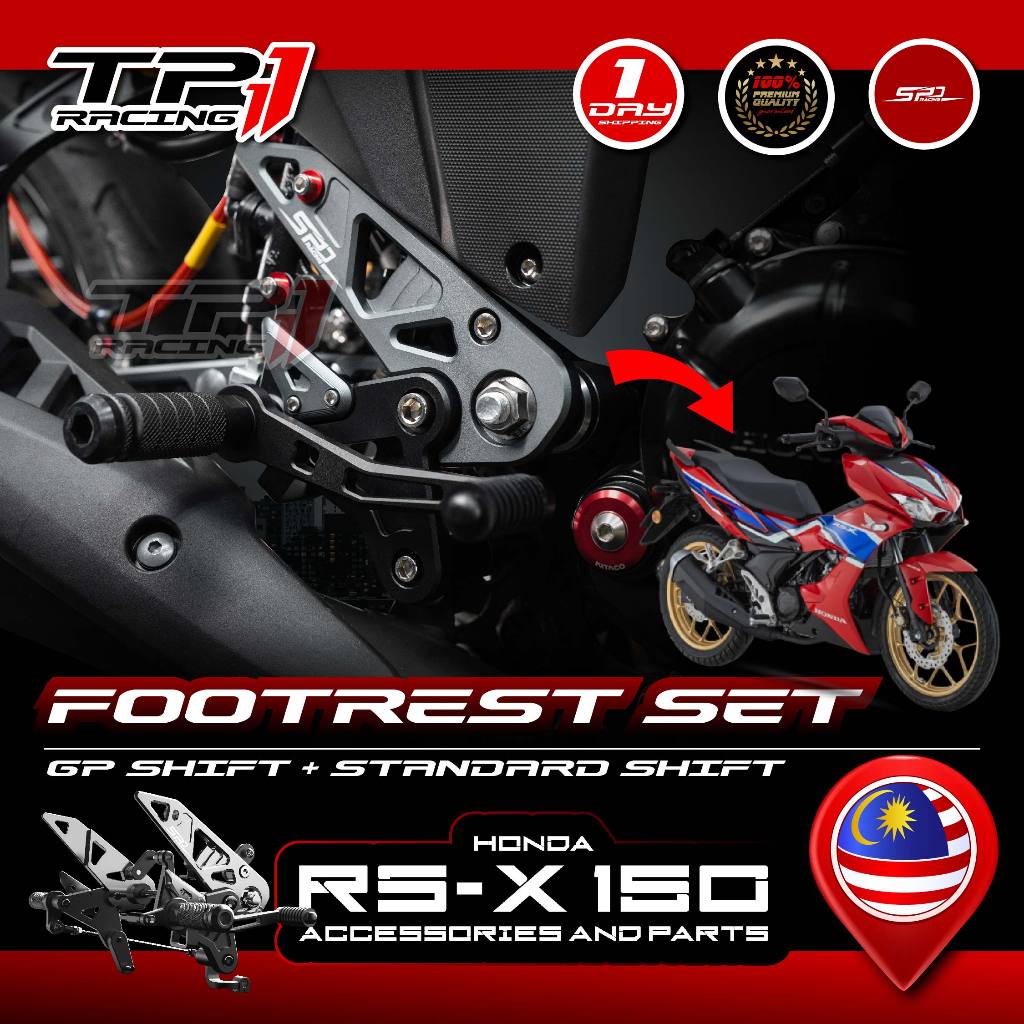RSX Single Footrest Set I Front Footrest Set I GP + STD Shift I SPD ...