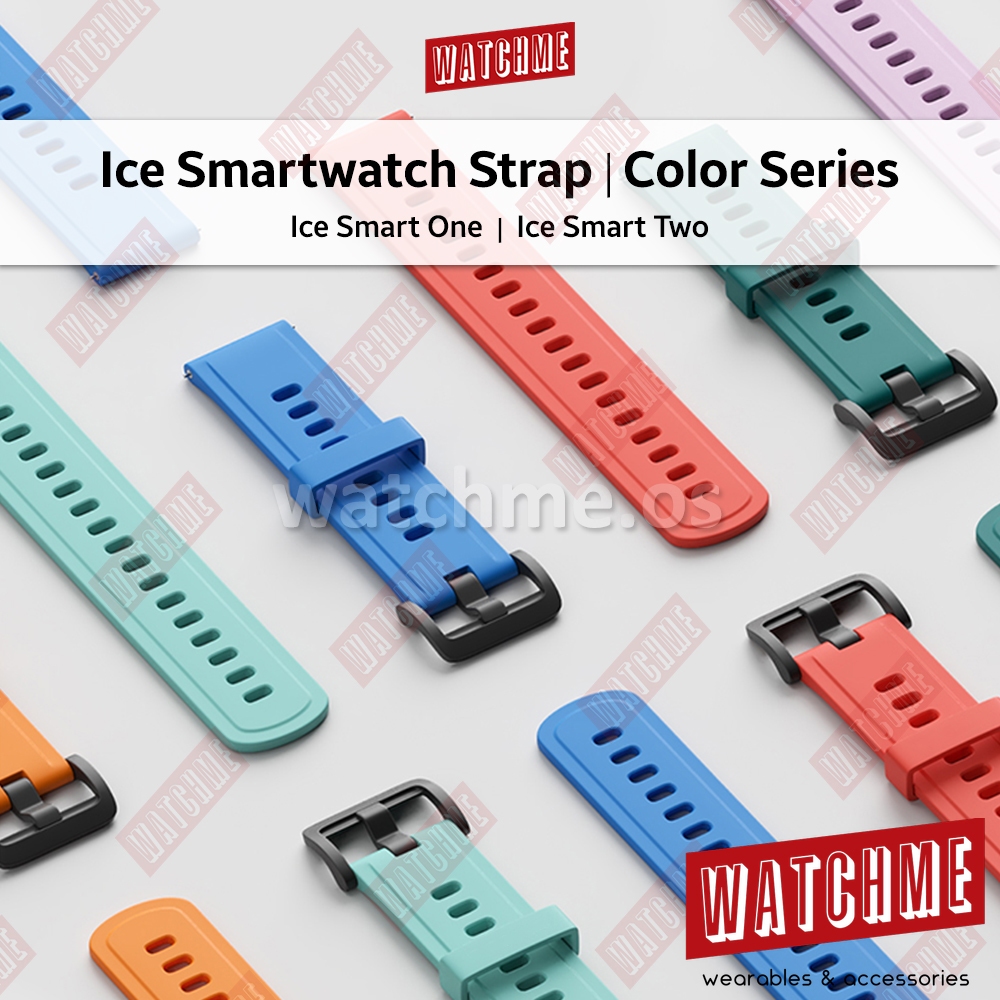 Ice Smartwatch Strap, Color Series 22mm, Metal Black Buckle, 10 Color ...