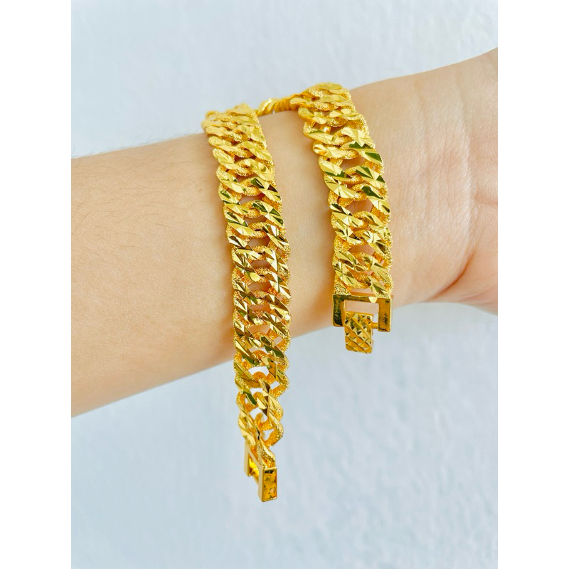 Gold BANGKOK LIPAN BRACELET 2 HOOKS (width 1.2CM) | Shopee Philippines