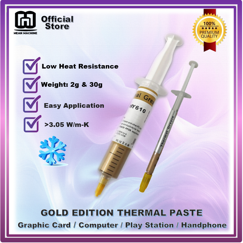 MACHINE 3g & 30g Gold Copper Thermal Paste Grease Compound (Computer ...