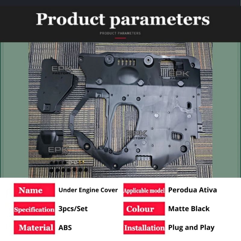 Perodua Ativa Engine Cover Under Engine Compartment Cover Bay Front ...