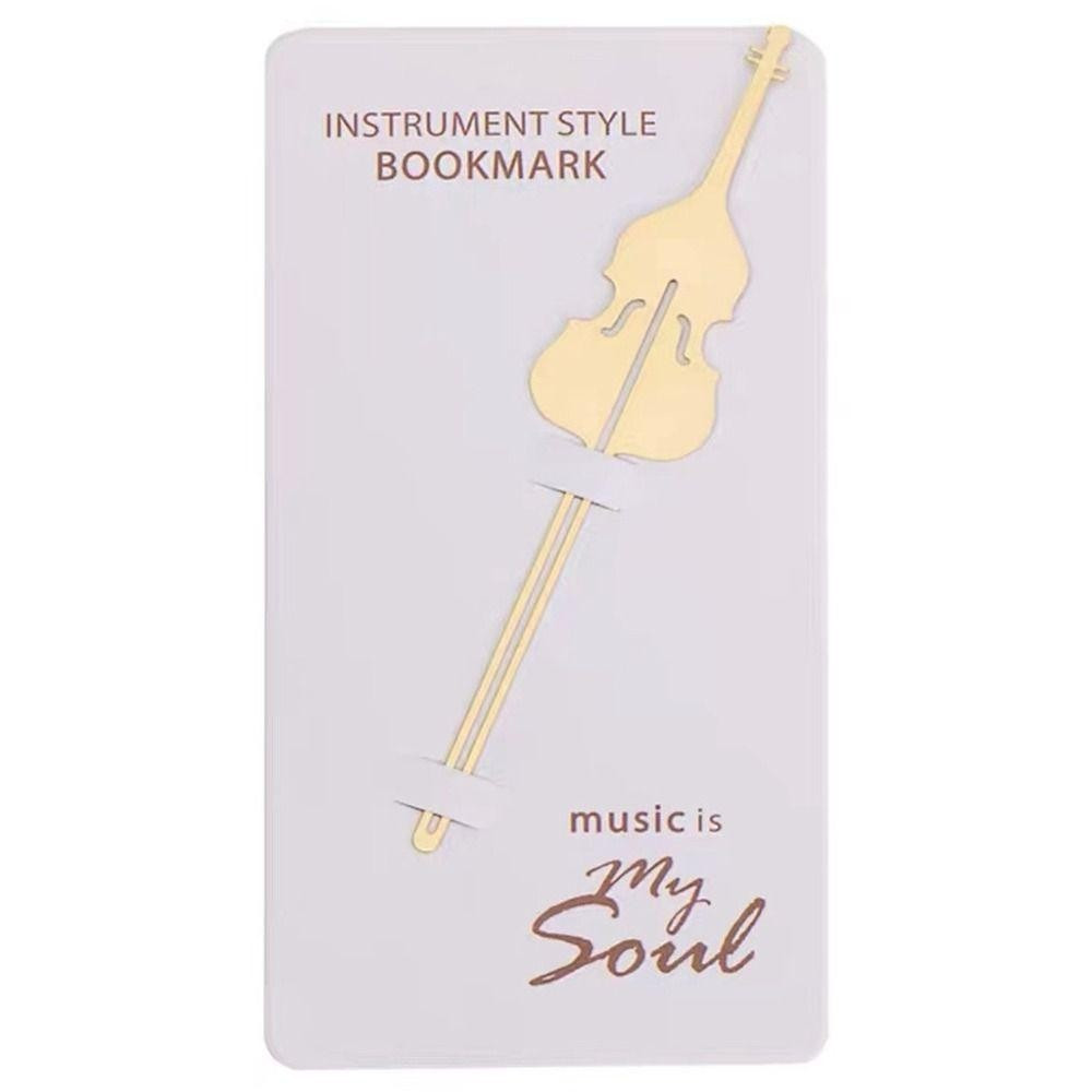 Musical Note Gold Instruments Bookmark, Gold Musical Note Metal Meta ...