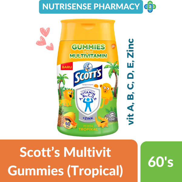 SCOTT'S GUMMIES MULTIVITAMIN TROPIC 60'S | Shopee Philippines