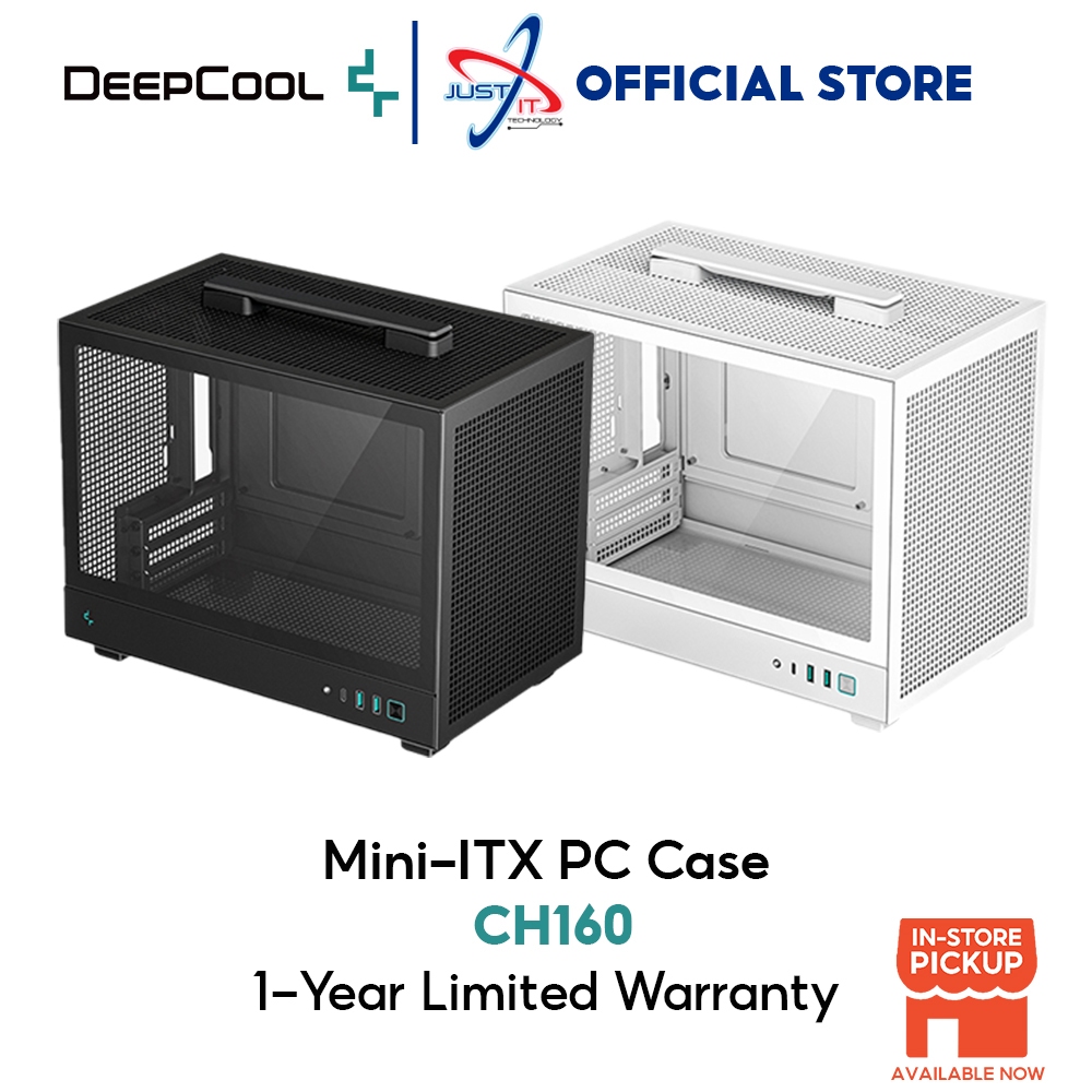 DEEPCOOL ITX PC Case - Black/White CH160 | Shopee Philippines