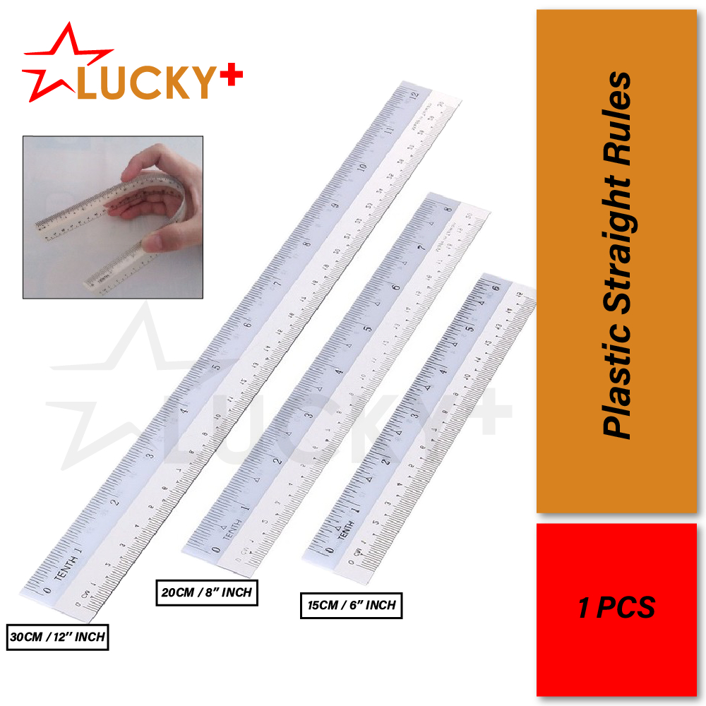 Plastic Straight Ruler(15CM/20CM/30CM)(1pcs)/Plastic Line/PVC Student Ruler/School Line | Shopee ...
