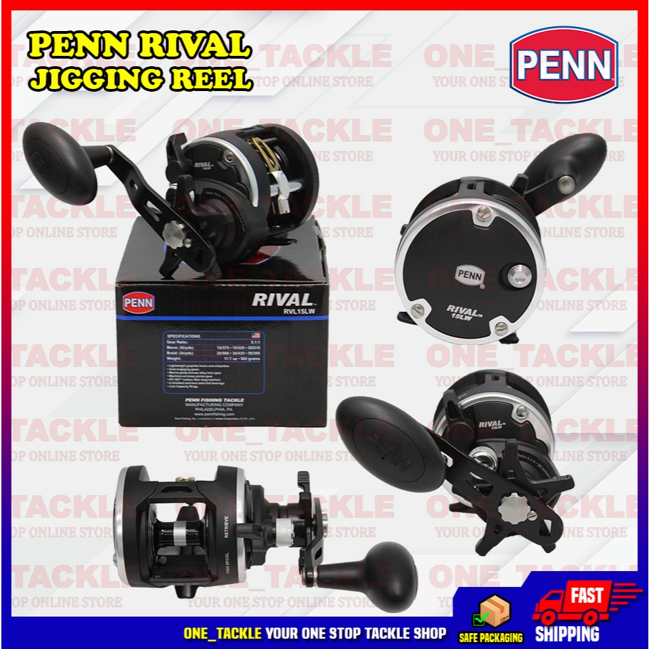 PENN Rival jigging reel RVL15LW bottom reel | Shopee Philippines