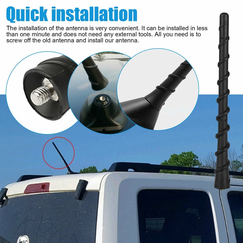Car Roof Radio Antenna Mast Pole FM/AM Antena Roof Aerial Antena Radio ...