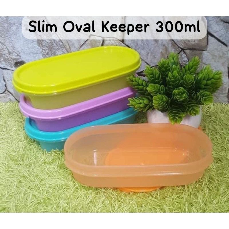 2072 Tupperware Slim oval keeper 300ml/ Tupperware Oval Keeper ...