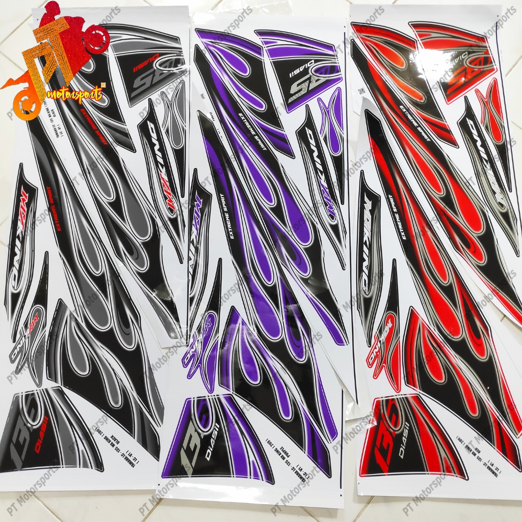 LC V1 V2 V3 V4 V5 V6 V7 Body Sticker Stripe Api Grey Red Purple Black ...