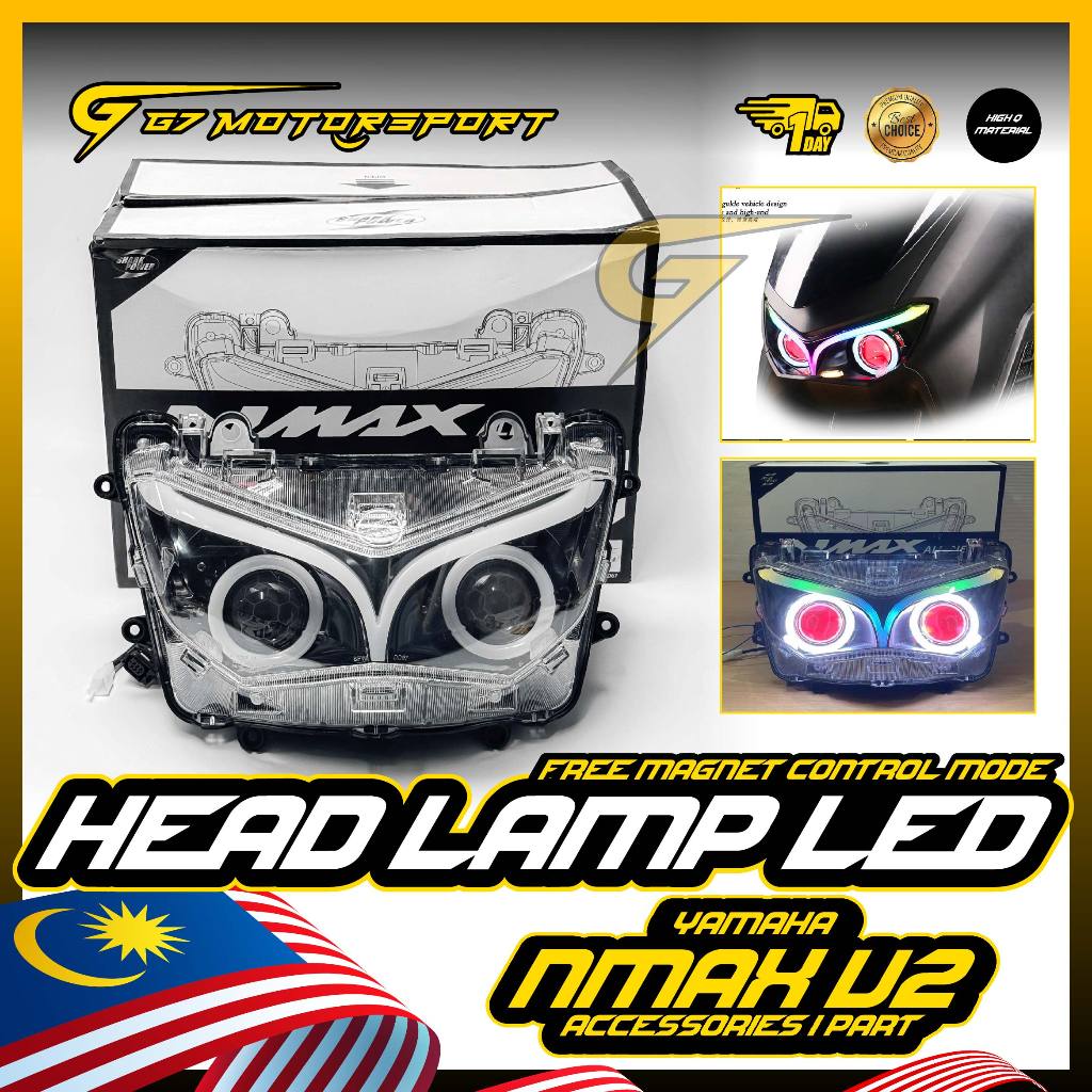 Front Headlight Lamp Light For YAMAHA Nmax 155 V2 | Shopee Philippines