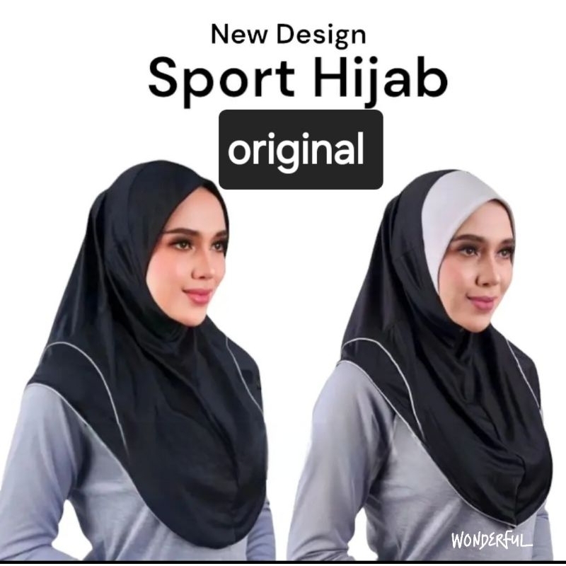 Tudung Sports Hijab 2WINGS piping 2024 (TUDUNG SUKAAN) | Shopee Philippines