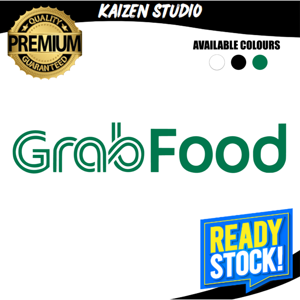 KAIZEN STUDIO Grabfood Food Grab Logo Vinyl Sticker for Rider ...