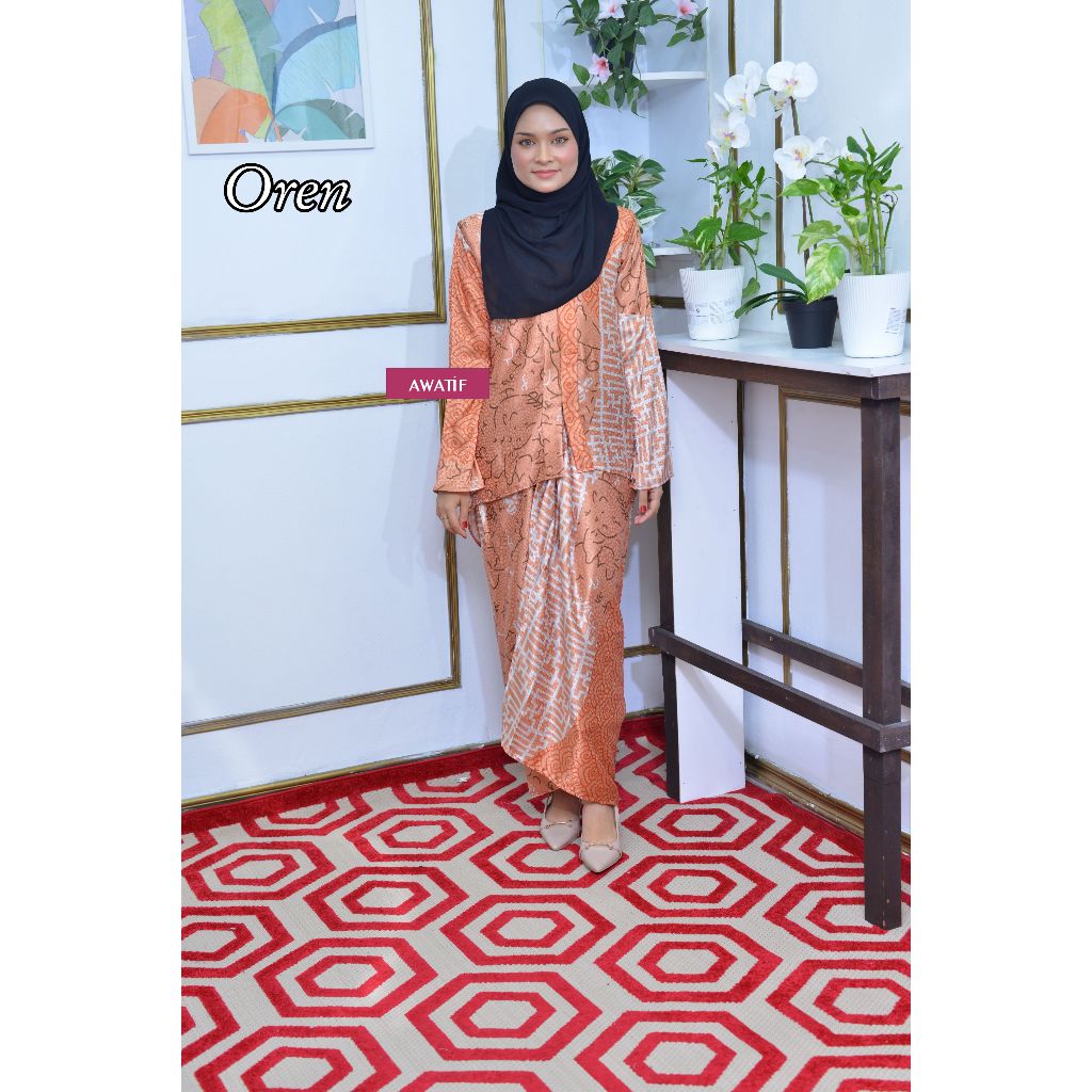Baju Kebaya Sutra Kebaya Muslim Fashion Baju Kurung Raya 2024. | Shopee ...