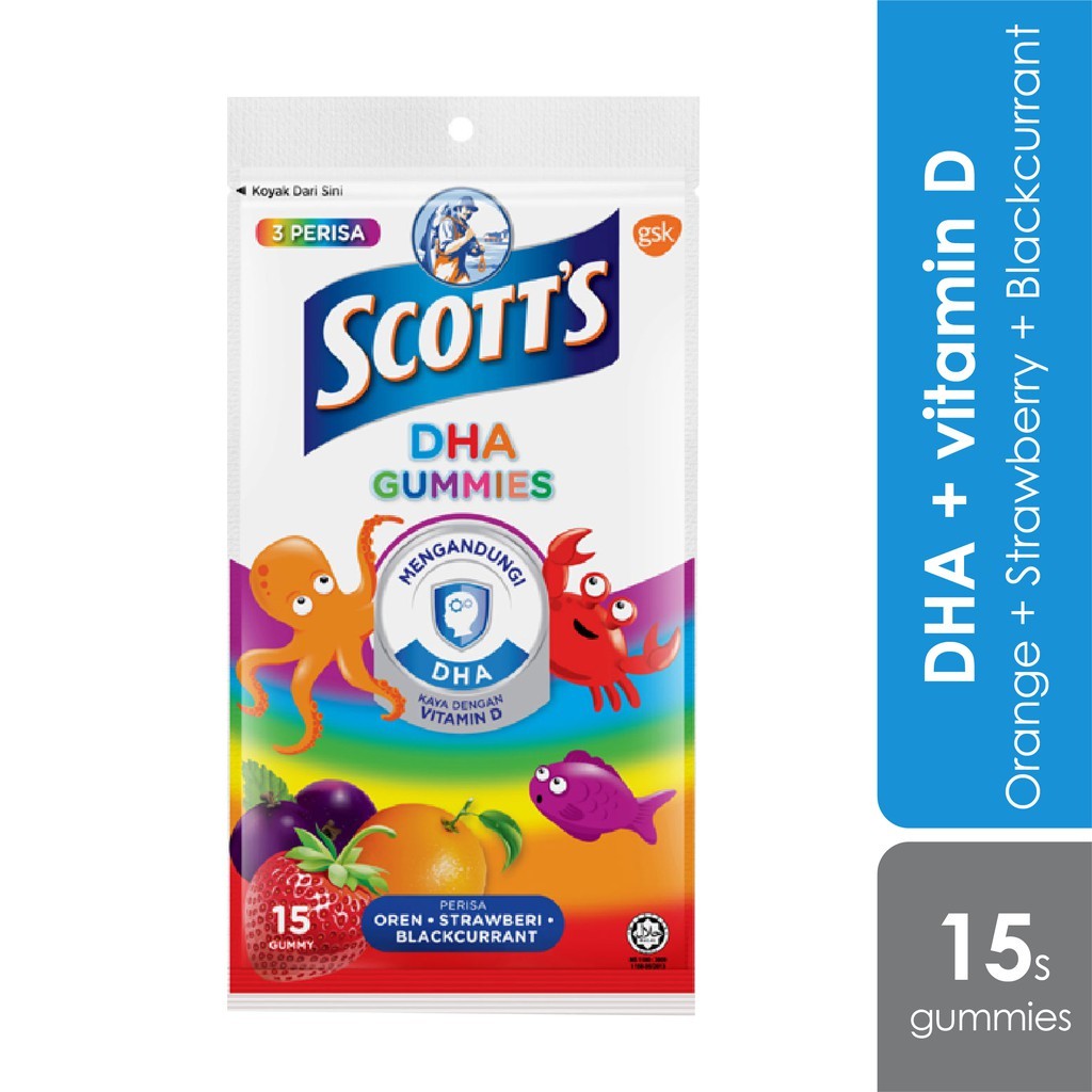 Scott's DHA Gummies Assorted Flavour 15's | Shopee Philippines