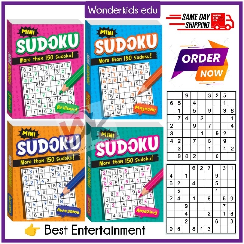 Mini Sudoku Word Puzzle for Kids Awesome Amazing Brilliant Majestic ...