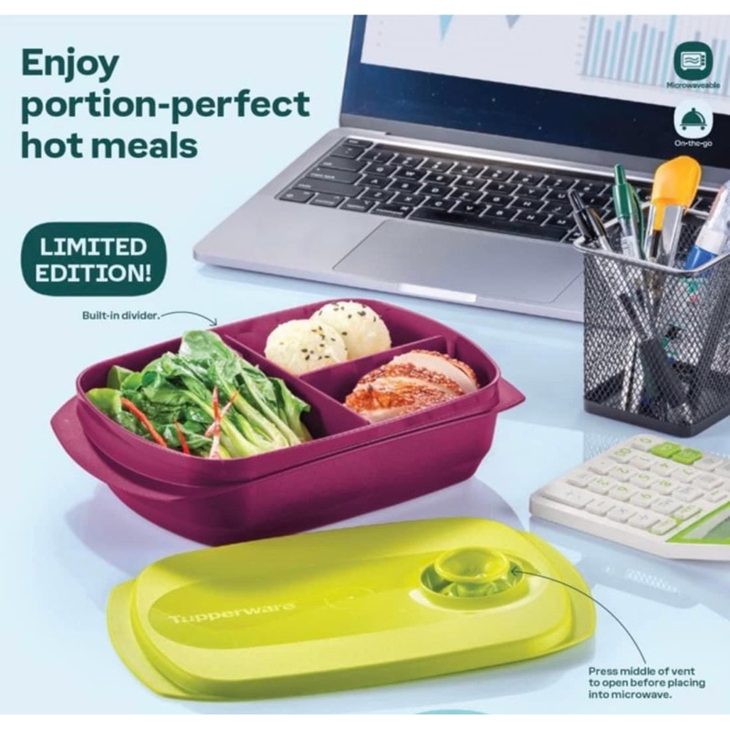 Tupperware Crystalwave Rectangular Lunch Box DSSS camping 1L/1.25L - 1 ...