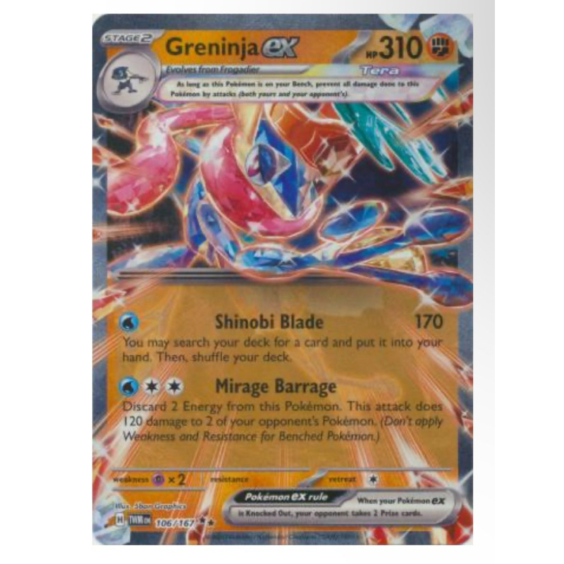 Pokemon TCG - Scarlet & Violet Twilight Masquerade Greninja ex - 106/167 Ultra | Shopee Philippines