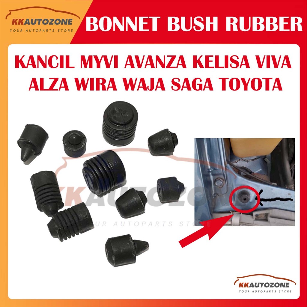 Front Bonnet Bush Rubber Getah bonnet Kancil Myvi Avanza Kelisa viva ...