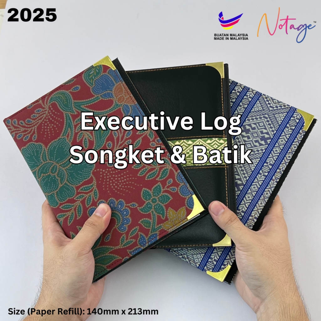 Executive Log Songket Batik 2025 Planner Notebook Diary Journal ...