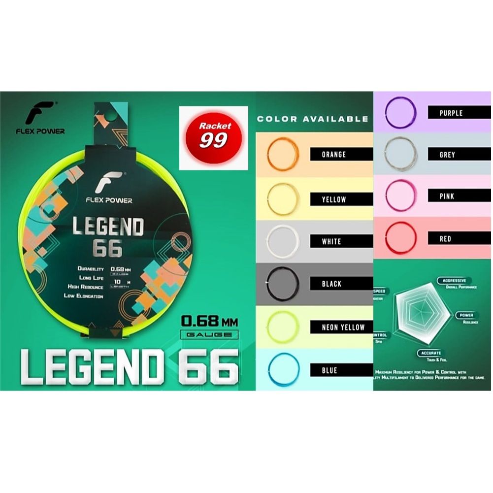 Flex Power Legend 66 BADMINTON STRING (1pcs) | Shopee Philippines