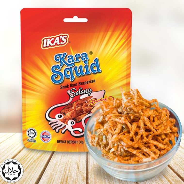 IKA'S Kara Squid (30g) Flavoured Fish Snack Dancing Chilli - Snek Ikan ...