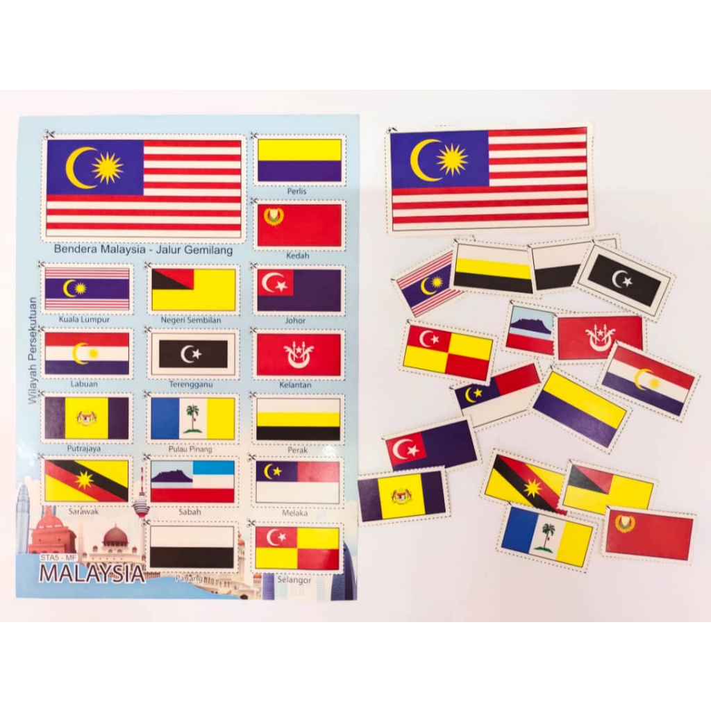 Merdeka State Flag Of Sticker A5 Size Sticker DIY School Stationery ...
