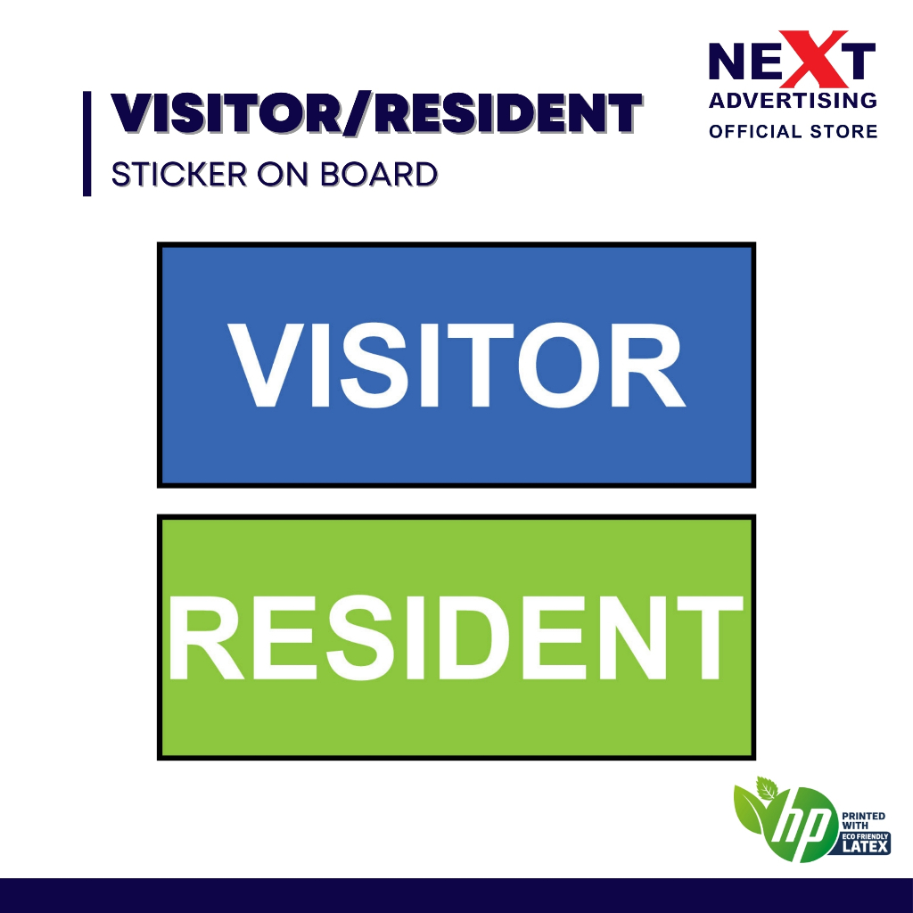 Guard House Sign Visitor / Resident Sign Sticker on Board | Shopee ...
