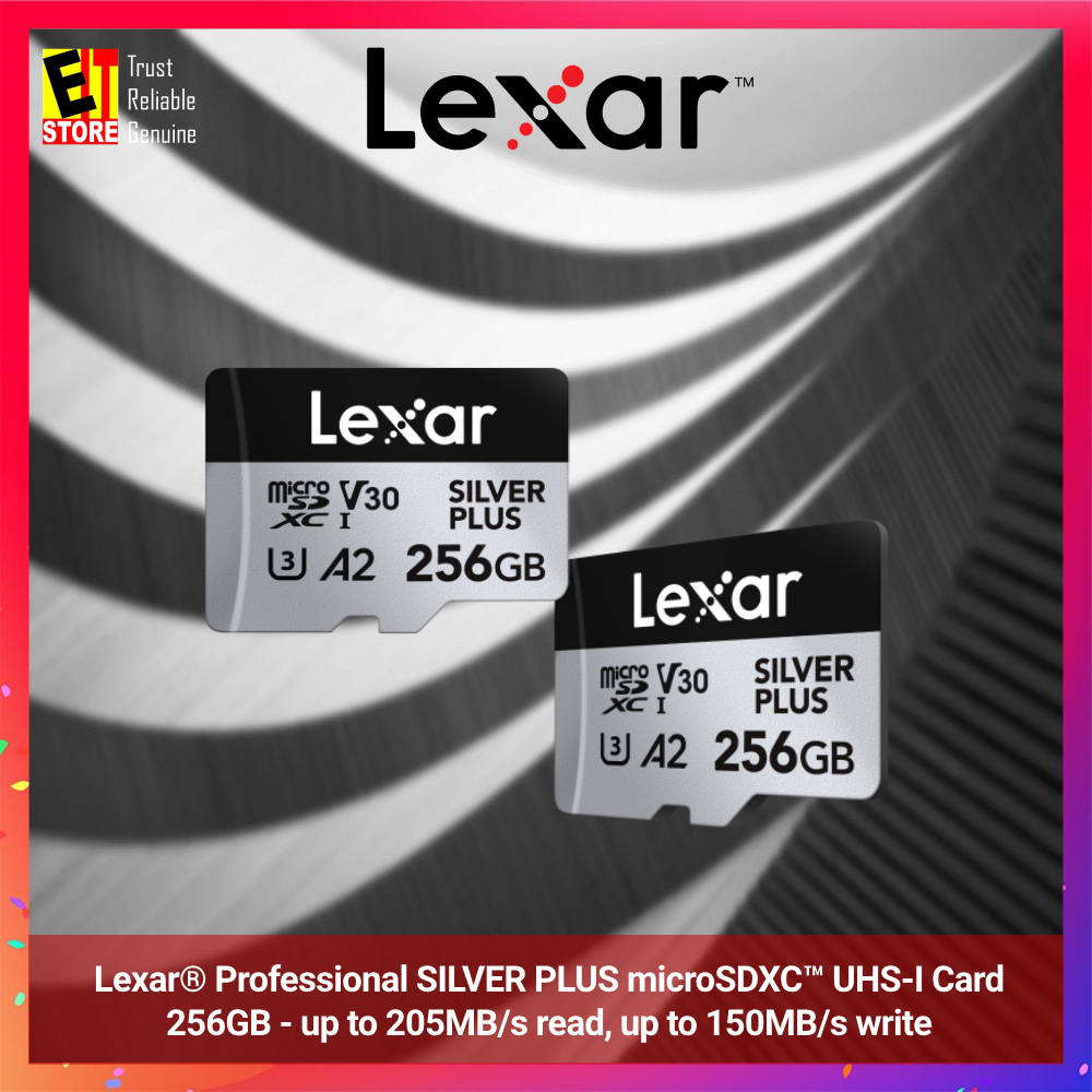 Lexar Professional SILVER PLUS microSDXCTM UHS-I Card (64GB/128GB/256GB ...