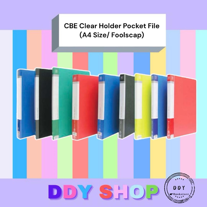 CBE Foolscap A4 Size Clear Holder Clear Book Pocket File | Shopee ...