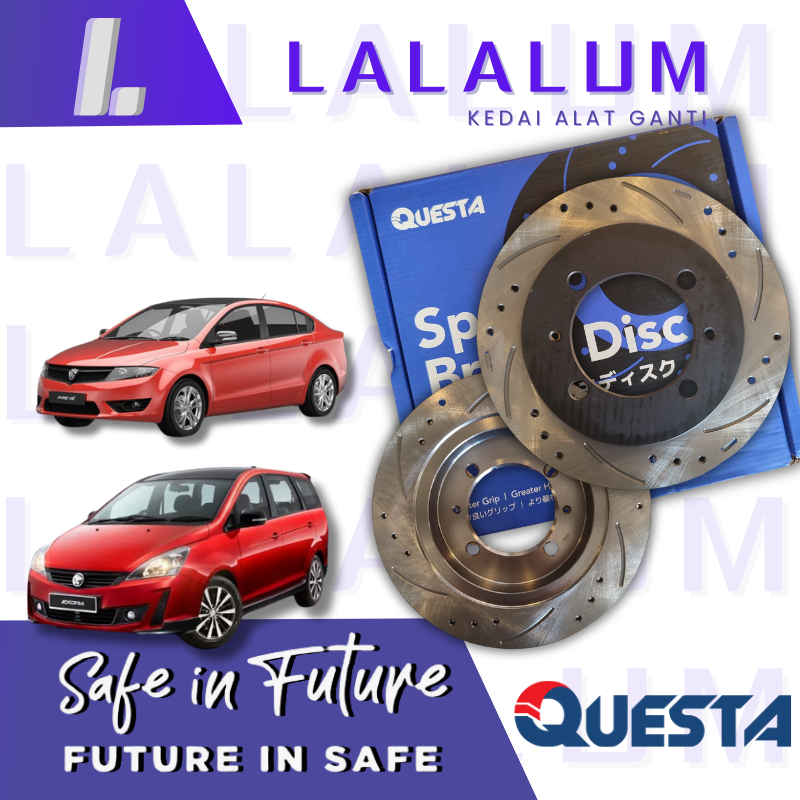 QUESTA JAPAN ROTOR DISC FRT RR STANDARD / RACING PROTON EXORA CPS PREVE ...