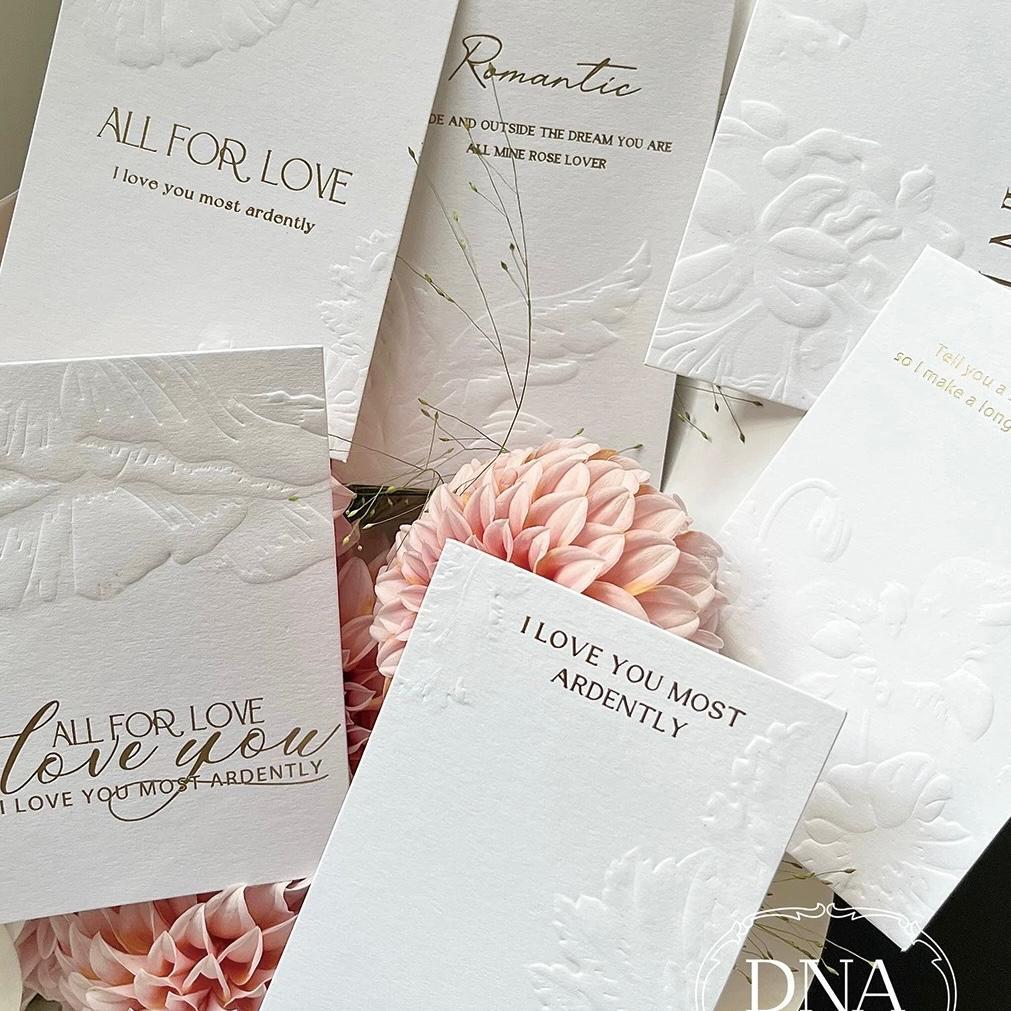 LDP [12pcs] Embossed Customized Design Series Card 浮光跃金系列浮雕烫金卡 [Lawson ...