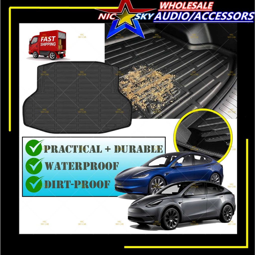 TESLA Model 3 STIFF Boottray OEM Car Org Cargo Rear Tray Protect Dust ...