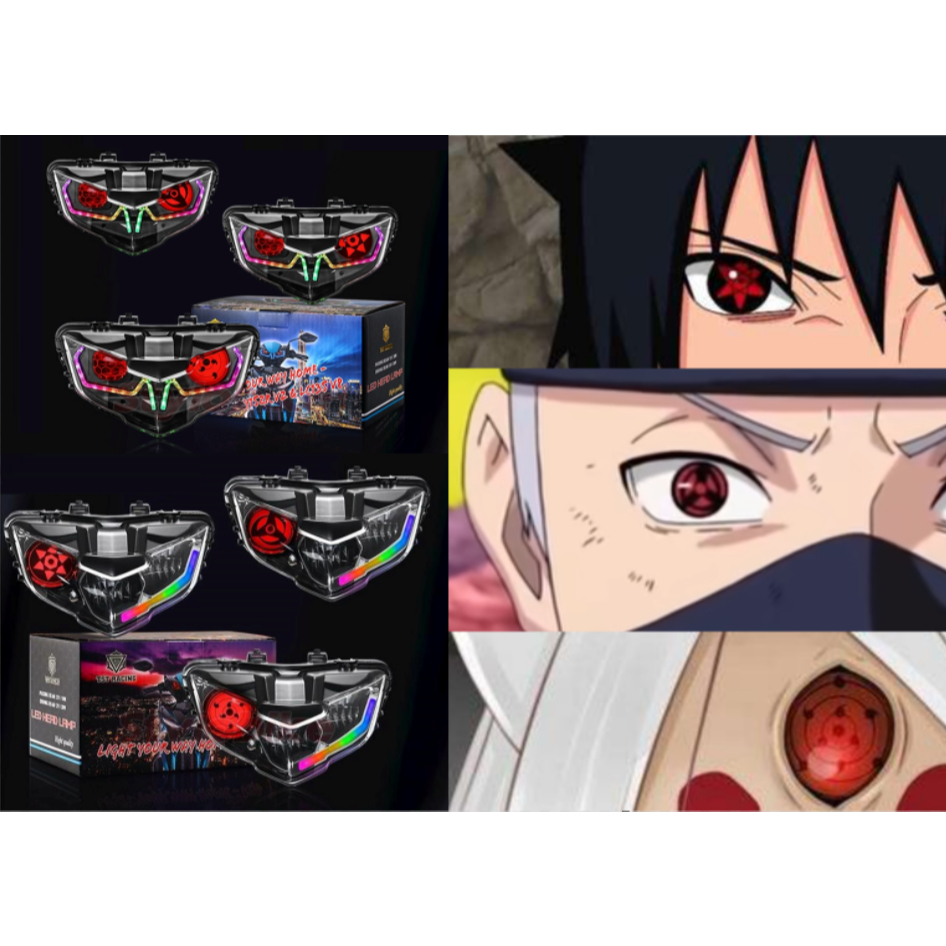 Y15 LC135 Sharingan head lamp lampu depan sharingan stylo LED front ...
