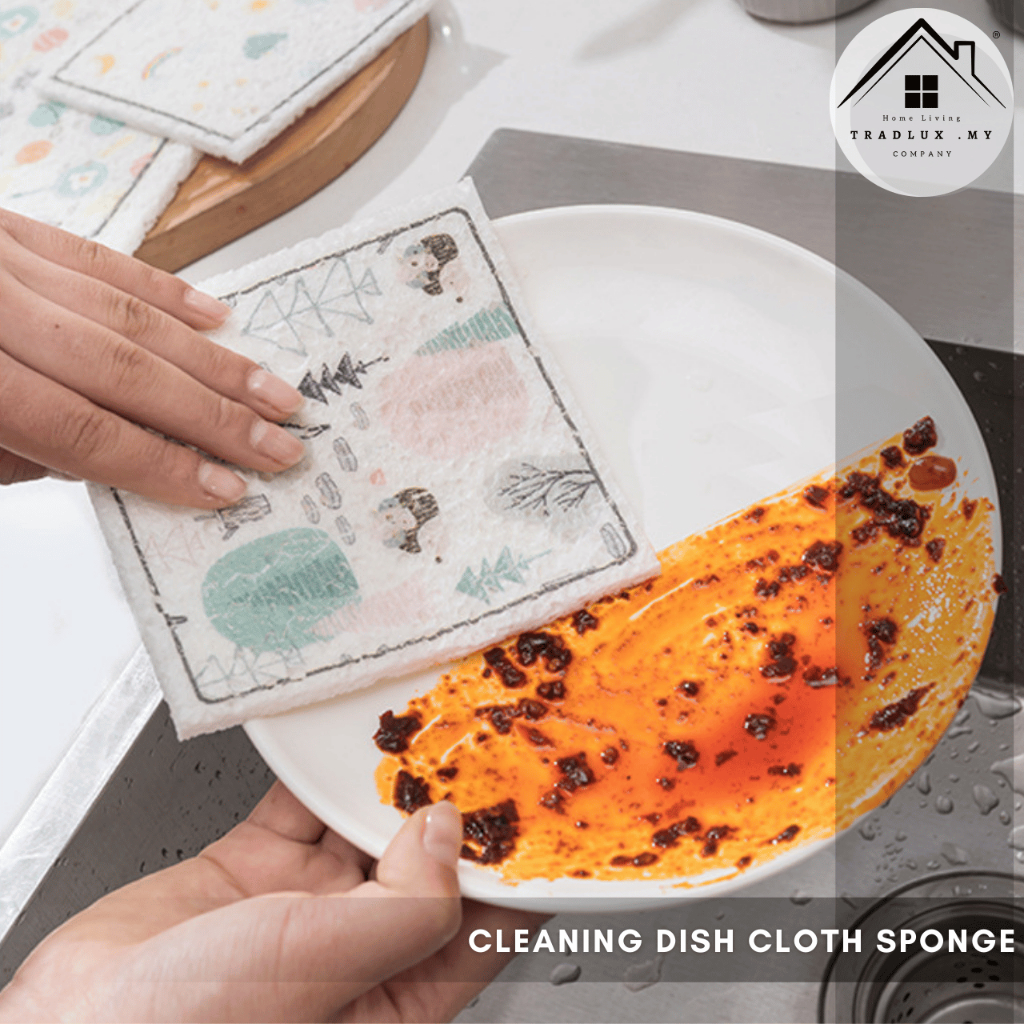 Tradlux Cleaning Sponge Wood Pulp Cotton Magic Sponge Compressed Magic ...