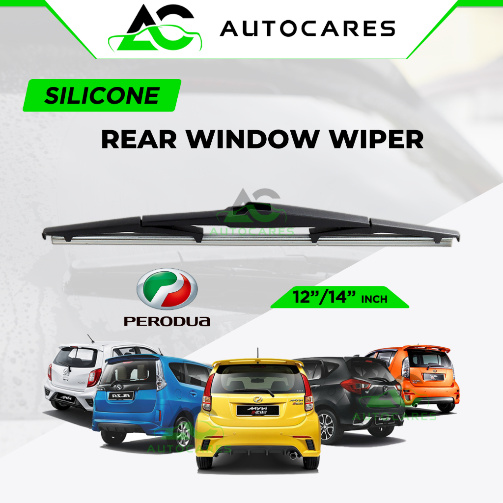 PERODUA Rear Window Wiper Belakang Silicone Wiper 12 14 Inch Car Rear ...