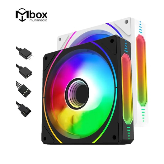 PRIVATE MOLD AND DESIGN MBOX 5V ARGB 3Pin + PWM 120MM COOLING PC FAN ...