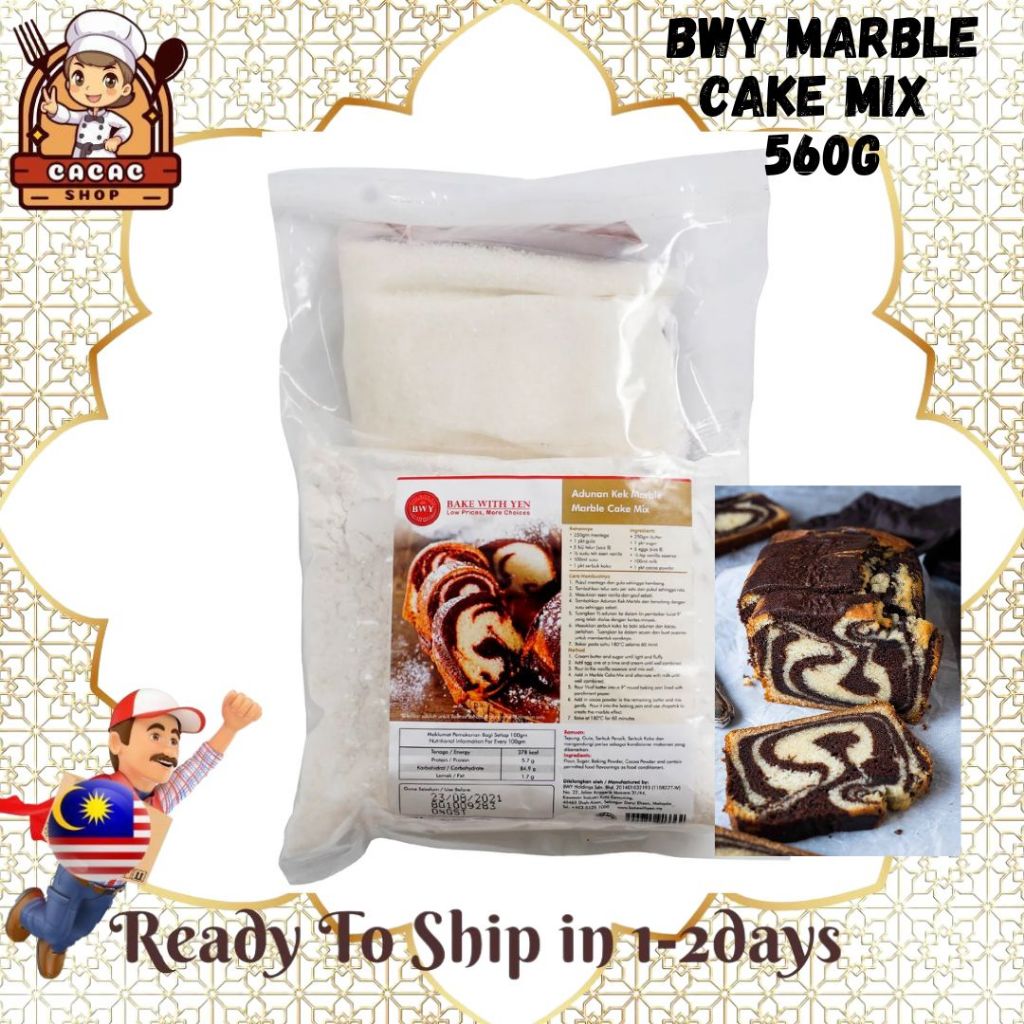 BWY MARBLE CAKE MIX 560G | Shopee Philippines