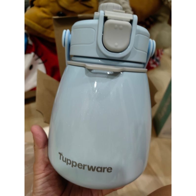 7Jenis: Tupperware Thermal Potbelly Flask 1L / Stainless Steel Flip Top ...