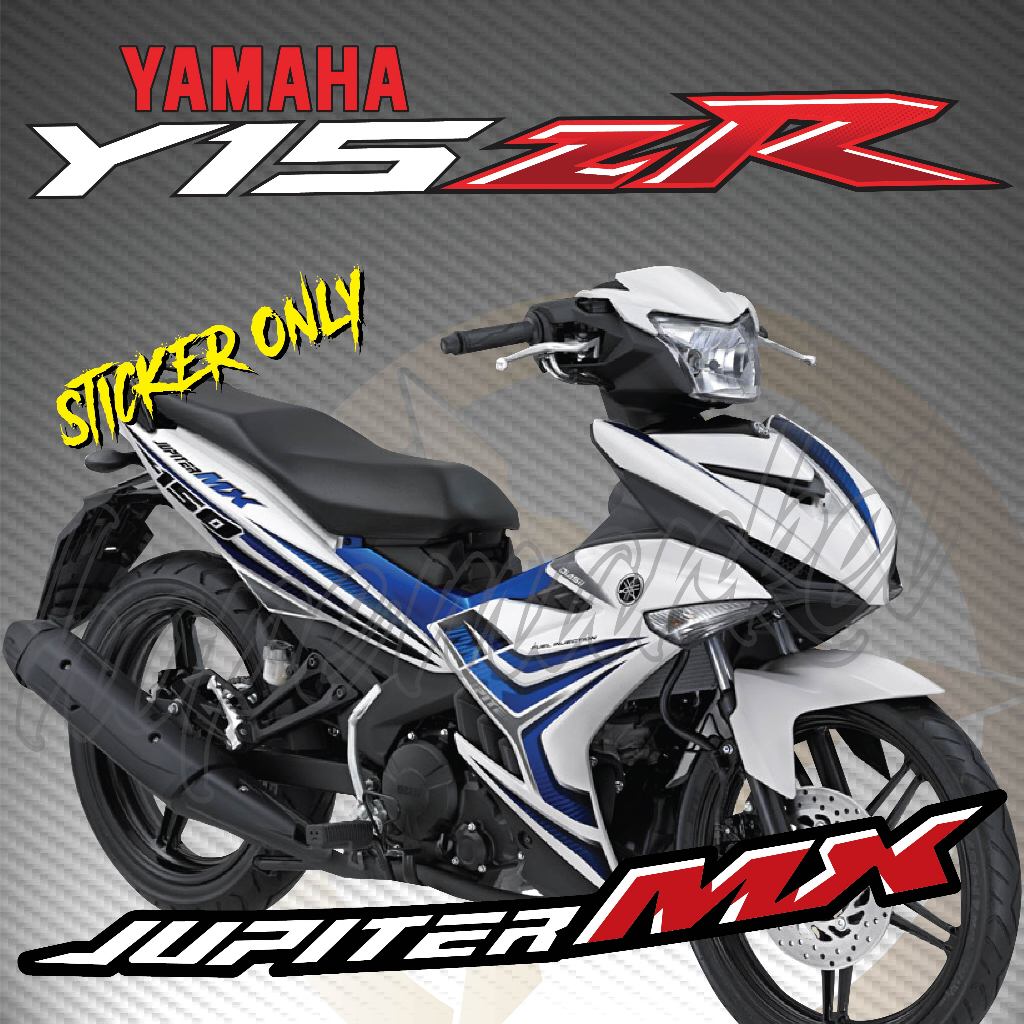 STRIPE MOTOR YAMAHA Y15ZR Y15 JUPITER MX 150 (4) CUSTOM BODY STICKER ...