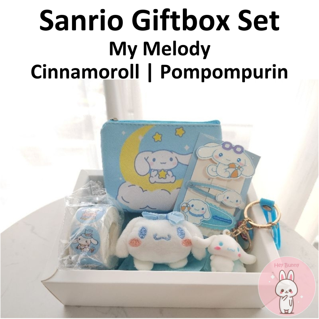 Sanrio Set Kuromi My Melody Cinnamroll Pompompurin Cute Set Box ...