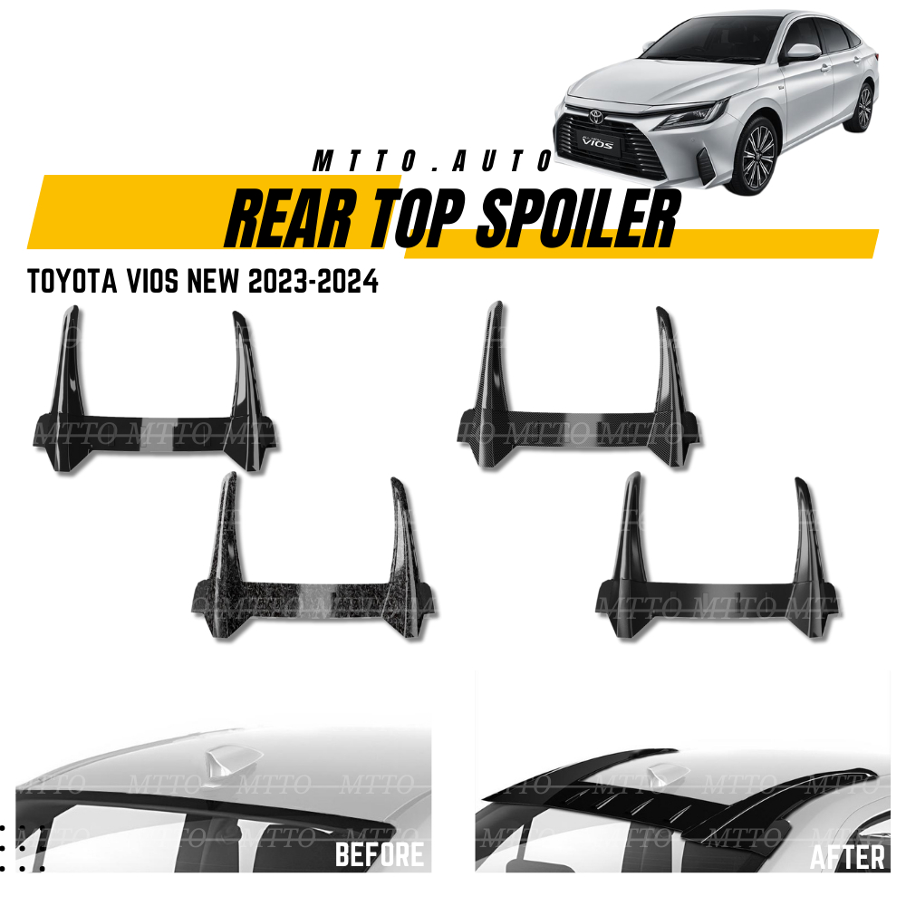 MTTO Toyota New Vios 2023-2024 Exterior Car Rear Top Spoiler ...