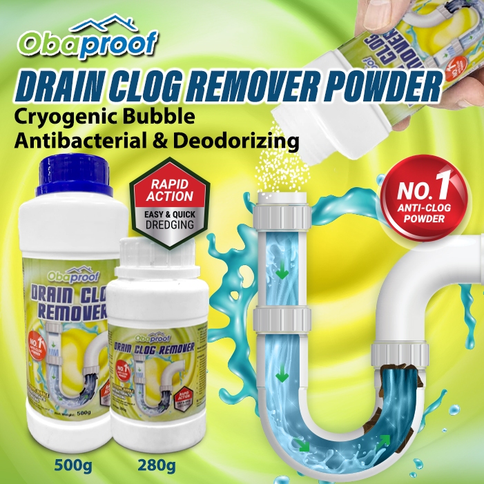 OBAPROOF 280G / 500G DRAIN CLOG REMOVER POWDER / PAIP UBAT SUMBAT ...