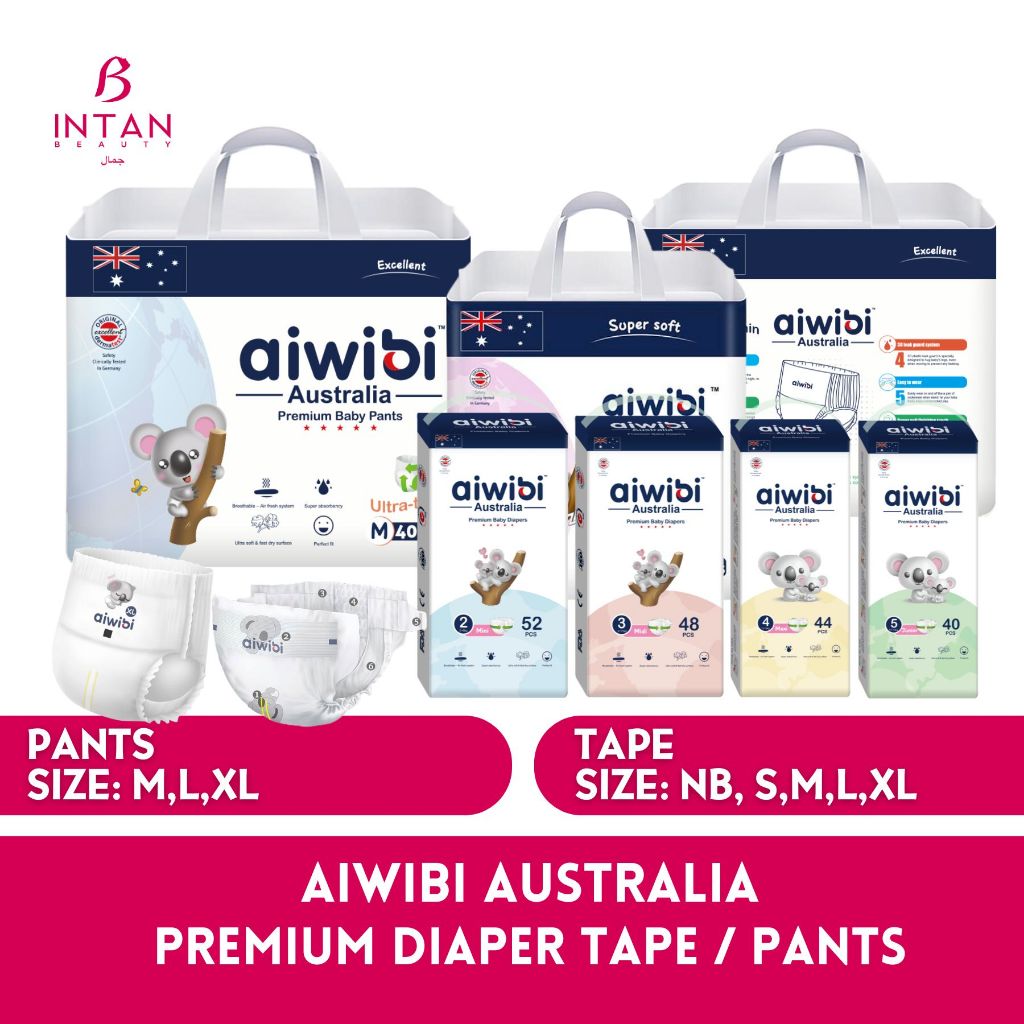 Aiwibi- Premium Natural Tape / Pants - NB/S/M/L/XL - (1's Pack ...