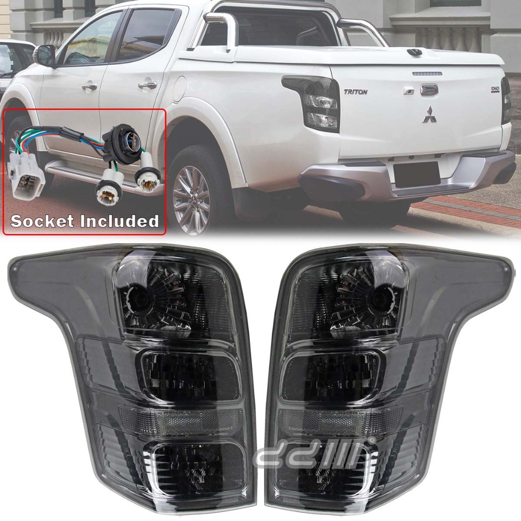 Mitsubishi Triton 2015-2018 Smoke Lens Rear Tail Light Tail Lamp Lampu ...