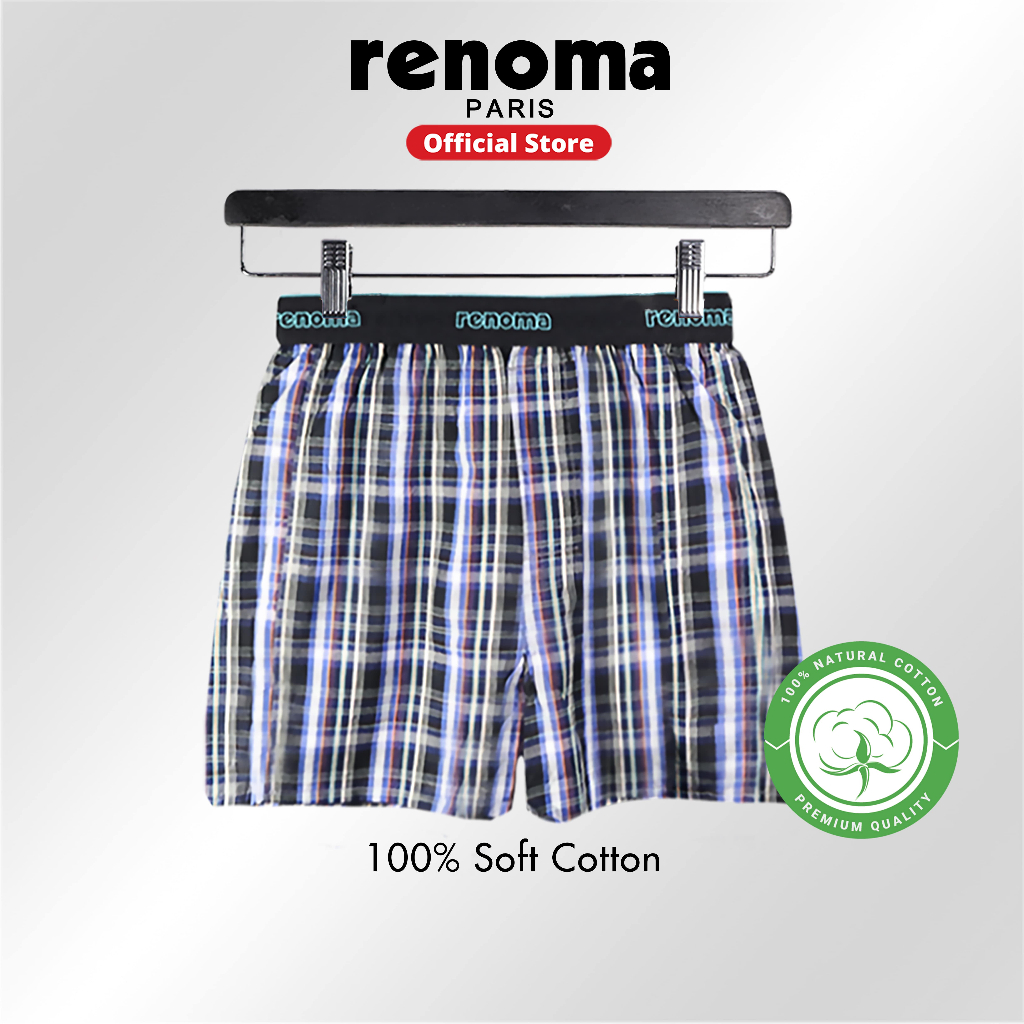 Renoma Woven Cotton Boxer Shorts (2 pcs) | Shopee Philippines
