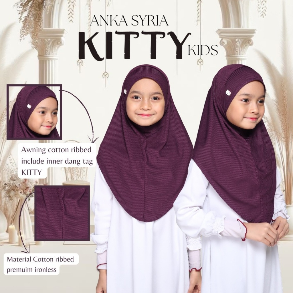 Anak Syria Kitty Kids Kain Cotton Ribbed | Shopee Philippines