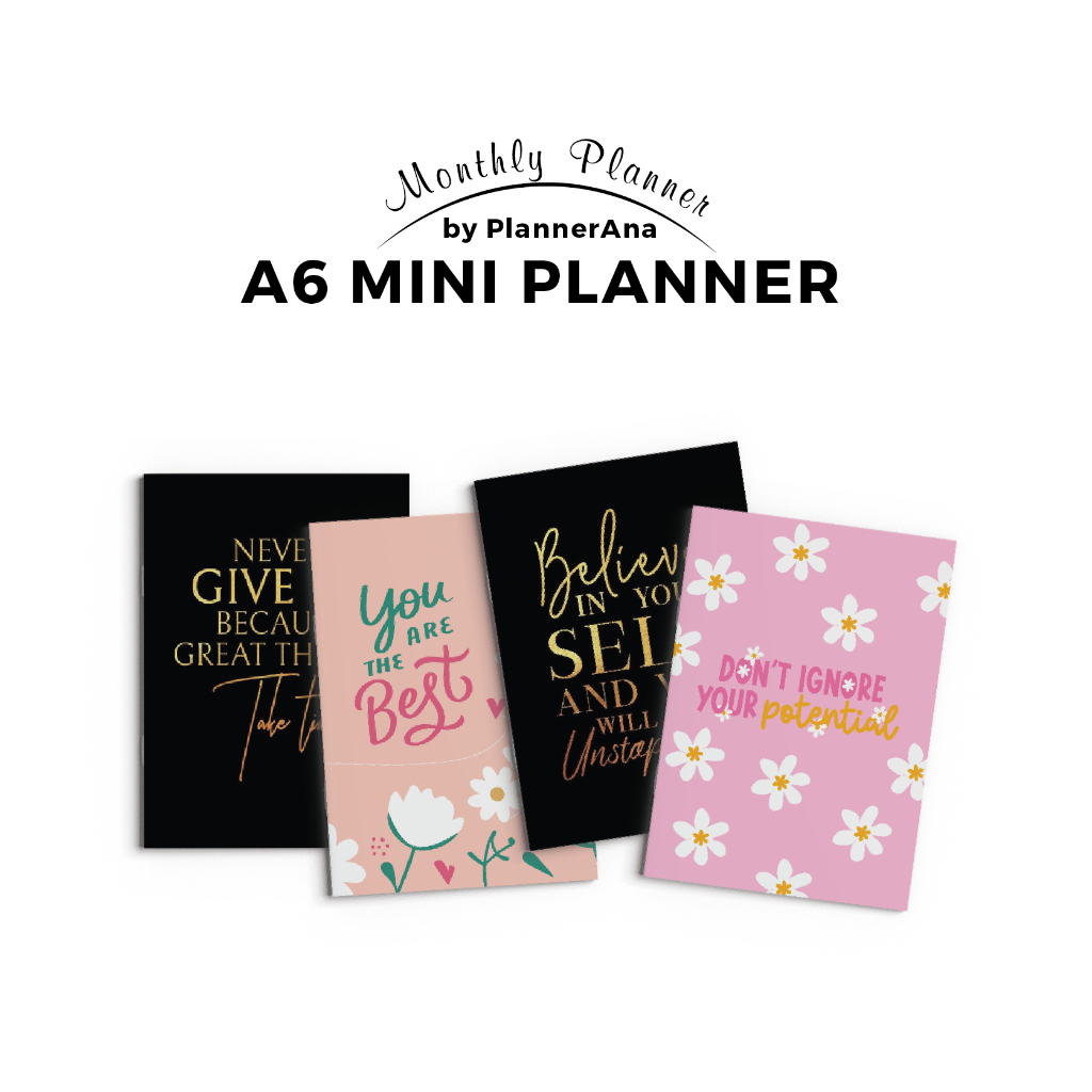 A6 Mini Planner Yearly Jan-Dec Pocket Saiz Diary Buku Nota kecil ...