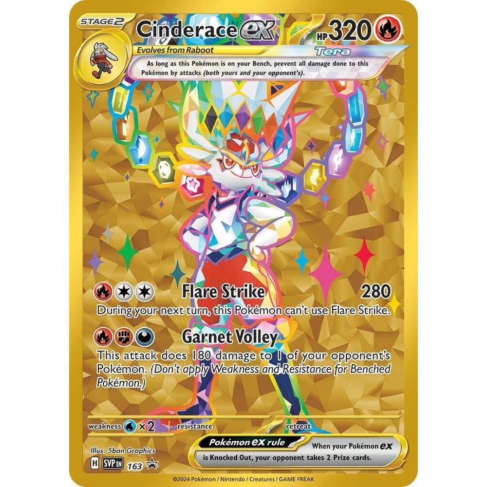 POKEMON TCG / Cinderace ex - SVP163 - Gold | Shopee Philippines