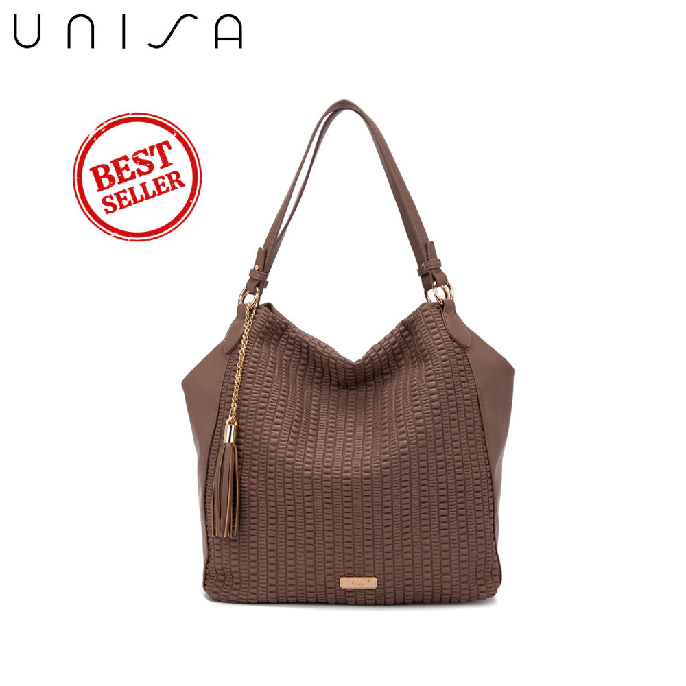 UNISA Soft Convertible Shoulder Bag (Black/Khaki/Pink/Taupe) | Shopee ...