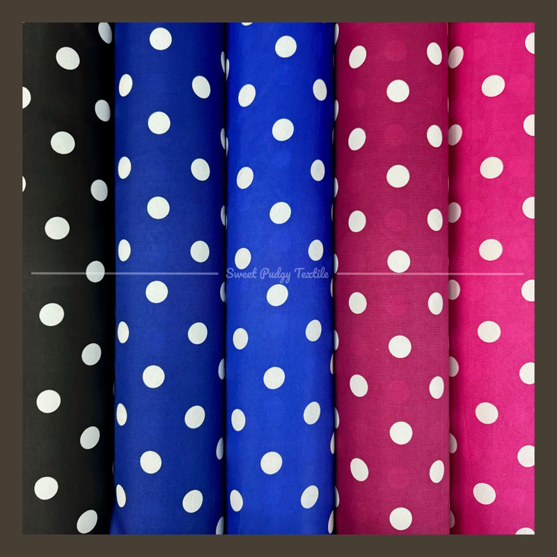 Kain Cotton Tetroon Corak Polkadot ( 50 Inci ) | Shopee Philippines
